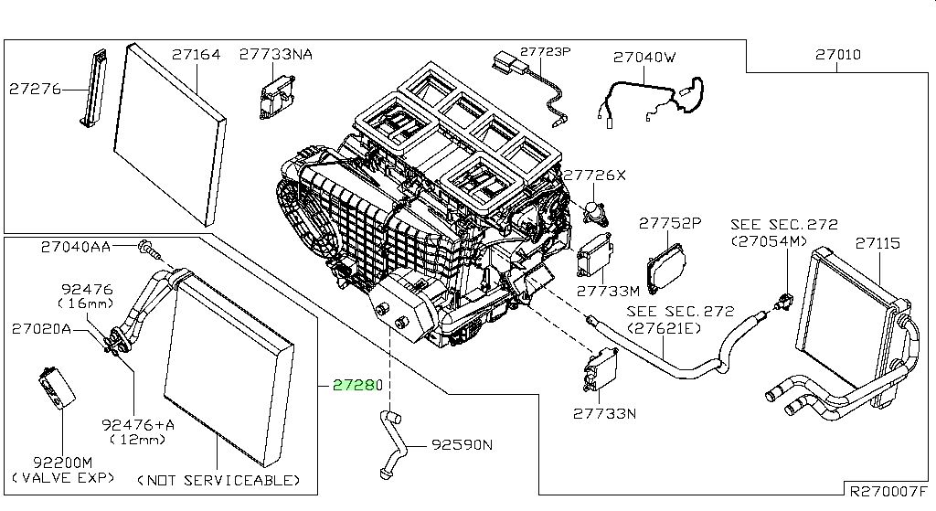 Buy Genuine Nissan 272803TA0A (27280-3TA0A) Evaporator Assembly-Front ...