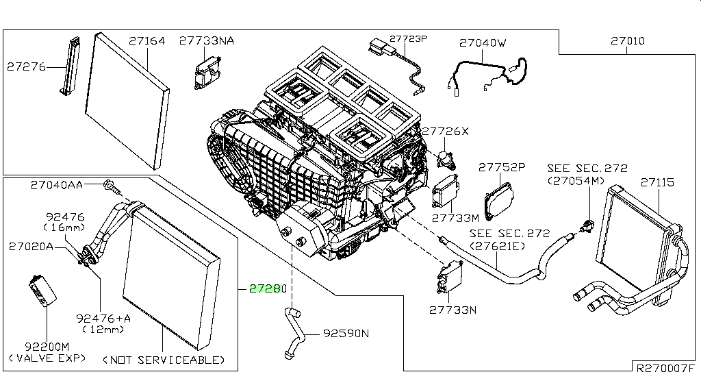Buy Genuine Nissan 272803TA0A (27280-3TA0A) Evaporator Assembly-Front ...