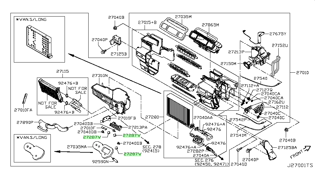 Buy Genuine Nissan 272873XA5A (27287-3XA5A) Seal-Evaporator for Nissan ...