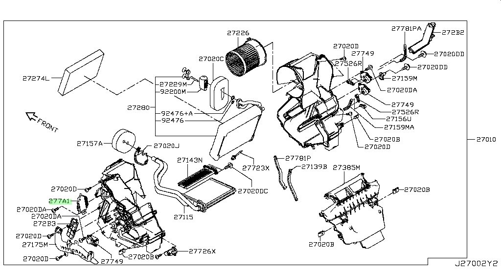 Buy Genuine Nissan 277A14BU0A (277A1-4BU0A) Controller-Blower. Prices ...