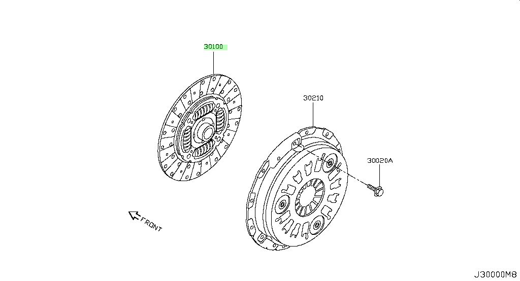 Buy Genuine Nissan 301004JA0A (30100-4JA0A) Disc Assembly-Clutch ...