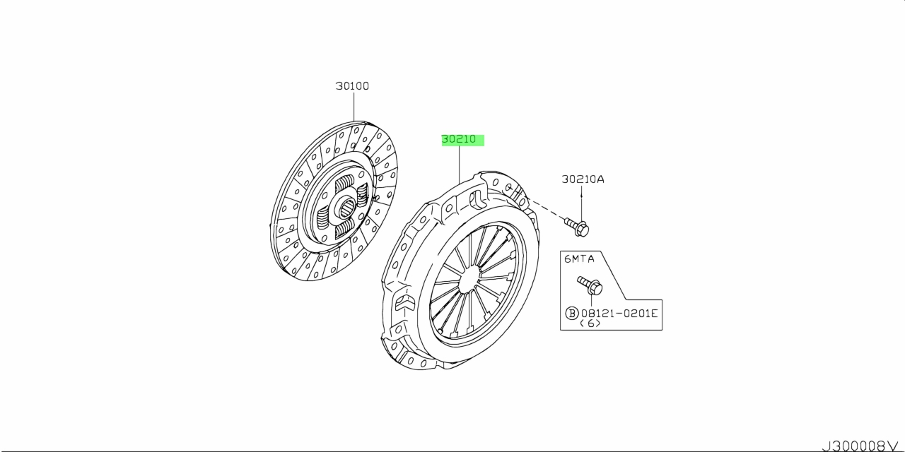 Buy Genuine Nissan 30210EA200 (30210-EA200) Cover Assembly, Clutch ...