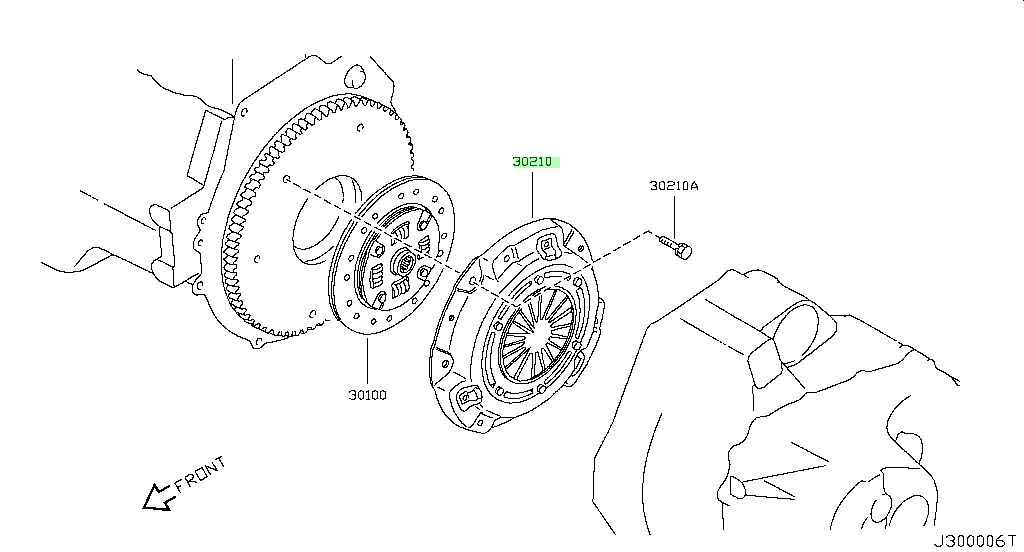Buy Genuine Nissan 30210VK000 (30210-VK000) Cover Assy-Clutch. Prices ...
