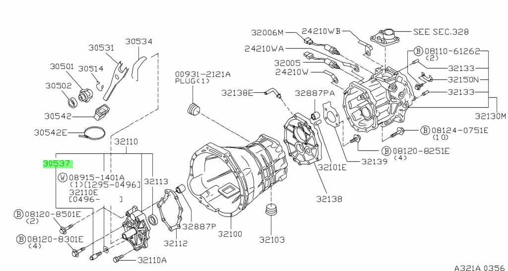 Buy Genuine Nissan 3053740P01 (30537-40P01) Pin, Ball Withdrawal Lever ...