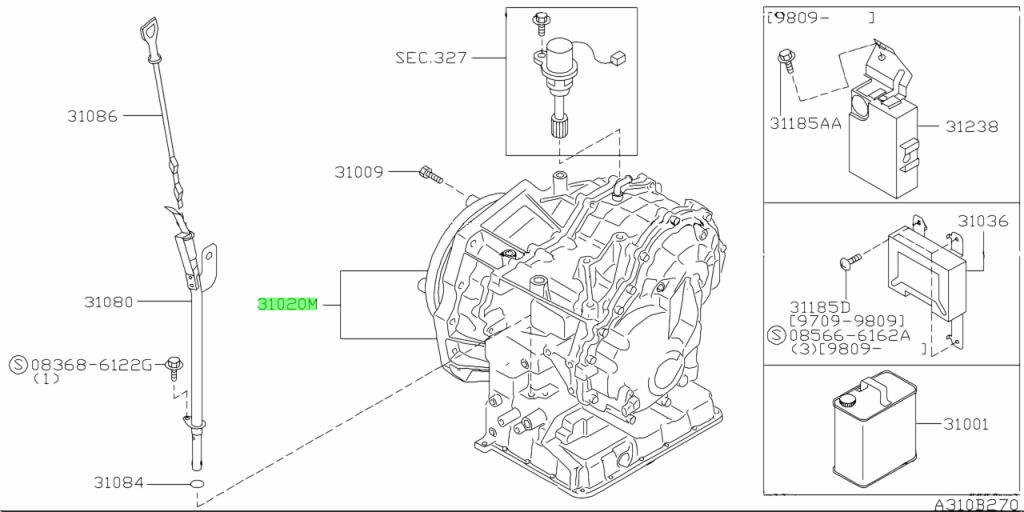 Buy Genuine Nissan 310208E0000A (31020-8E000-0A) Transaxle Assembly ...