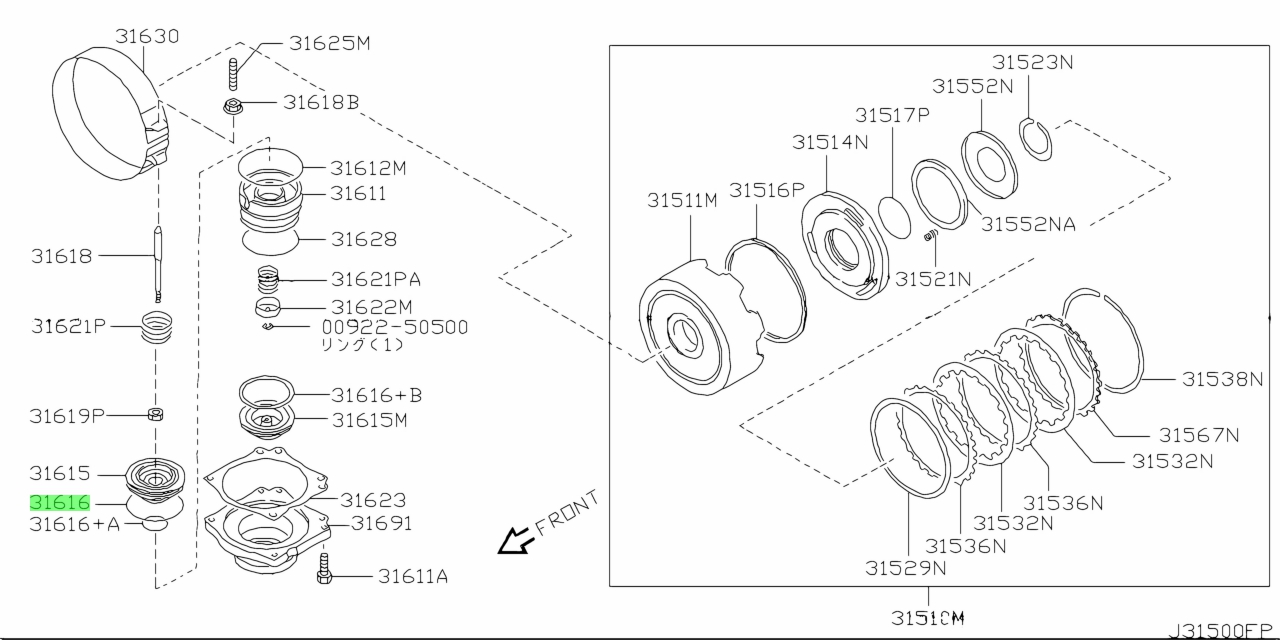Buy Genuine Nissan 3152771X04 (31527-71X04) Seal, Race Cut Ring. Prices ...