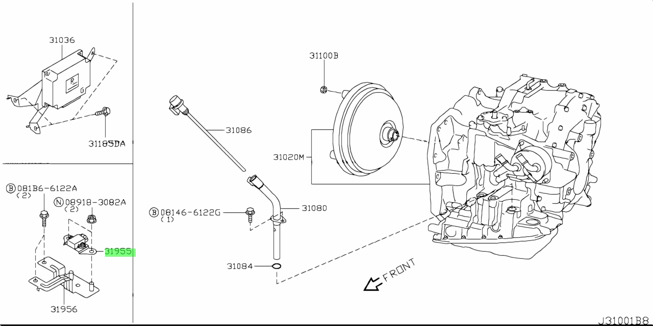 Buy Genuine Nissan 31955EU50B (31955-EU50B) Senser Assembly-Incline ...