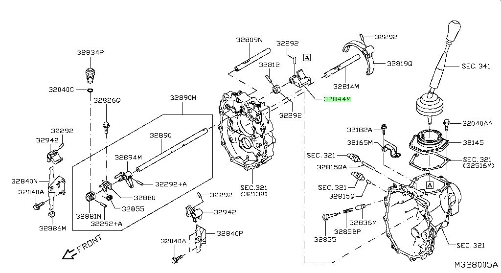 Buy Genuine Nissan 328444KV2A (32844-4KV2A) Arm-Control,striking Rod ...