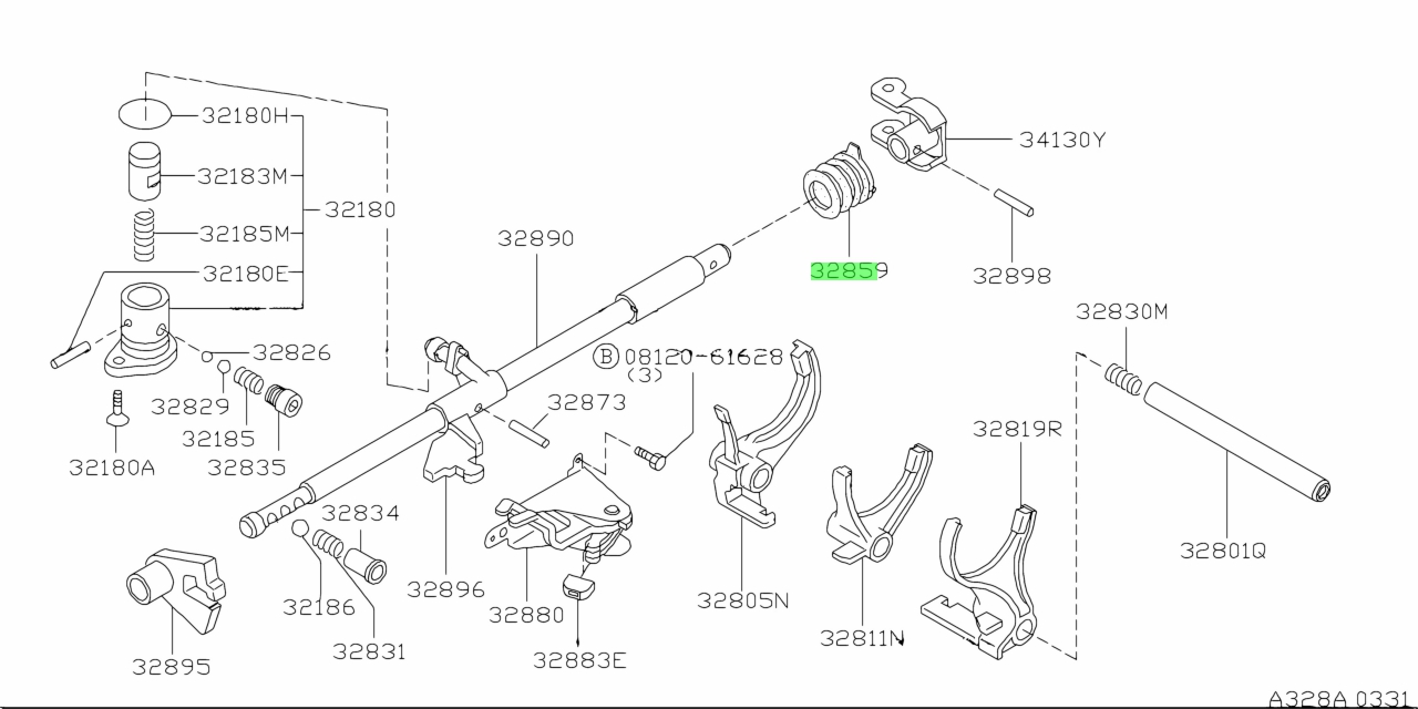 Buy Genuine Nissan 32859M8003 (32859-M8003) Boot, Rod Striking. Prices ...