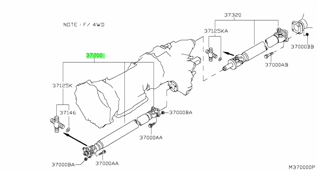 Buy Genuine Nissan 37200EB300 (37200-EB300) Propeller Shaft Assembly ...