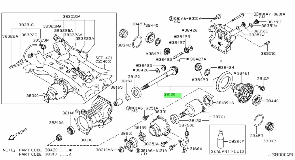 Buy Genuine Nissan 38100CA00E (38100-CA00E) Gear Set-Final Drive ...