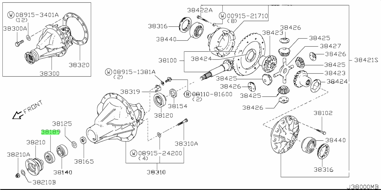 Buy Genuine Nissan 38189J2012 (38189-J2012) Seal, Oil Drive Pinion ...