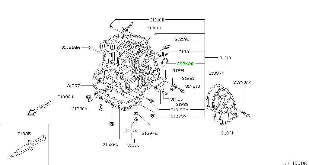 Buy Genuine Nissan 383423VX0A (38342-3VX0A) Seal-Oil,differential ...