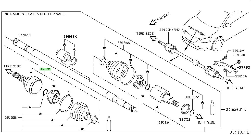 Buy Genuine Nissan 392113RA1A (39211-3RA1A) Joint Assembly-Outer ...