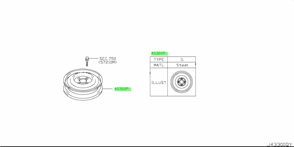 Buy Genuine Nissan 403006A0A7 (40300-6A0A7) Wheel Assembly, Spare Tire ...
