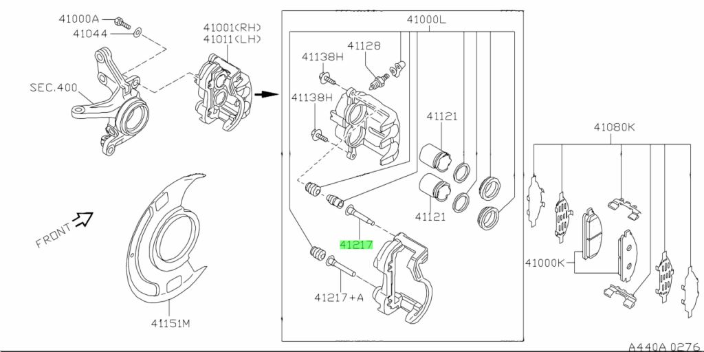 Buy Genuine Nissan 41133AA000 (41133-AA000) Pin. Prices, fast shipping ...