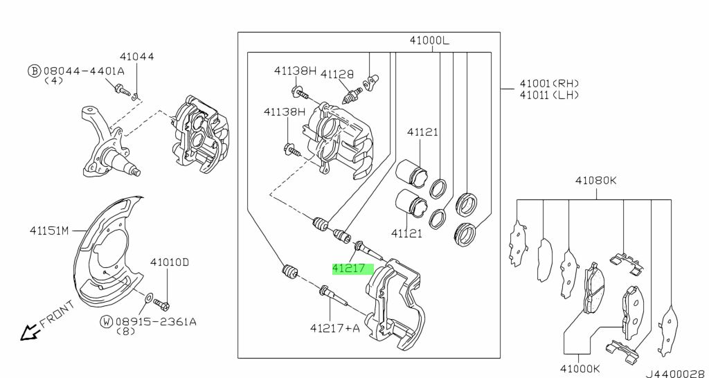 Buy Genuine Nissan 41133AA000 (41133-AA000) Pin. Prices, fast shipping ...