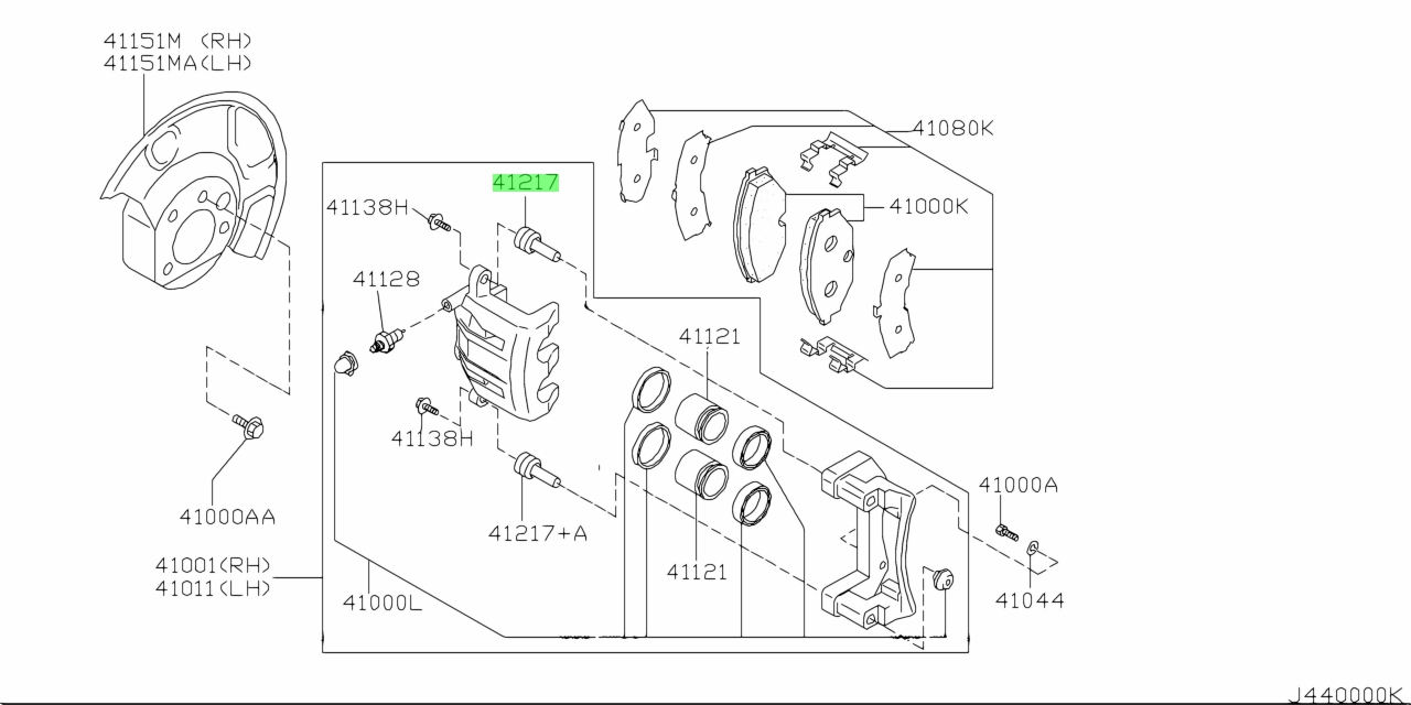 Buy Genuine Nissan 441400V700 (44140-0V700) Pin. Prices, fast shipping ...