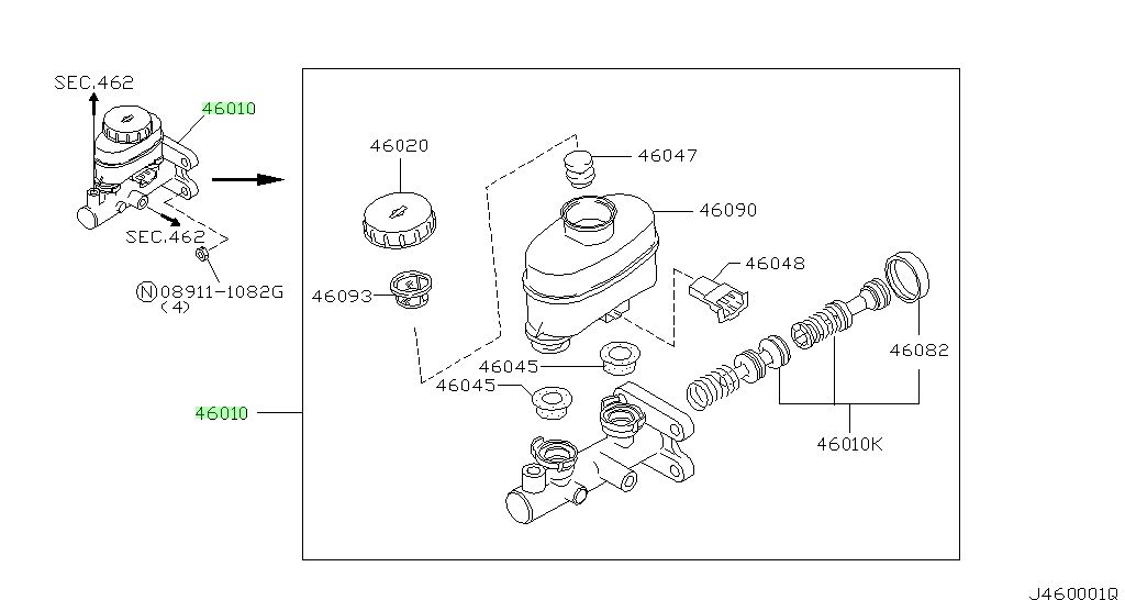 Buy Genuine Nissan 460101Y400 (46010-1Y400) Cylinder Assembly-Brake ...