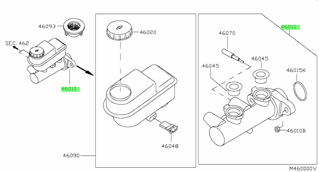 Buy Genuine Nissan 46010EB326 (46010-EB326) Cylinder Assy-Brake Master ...