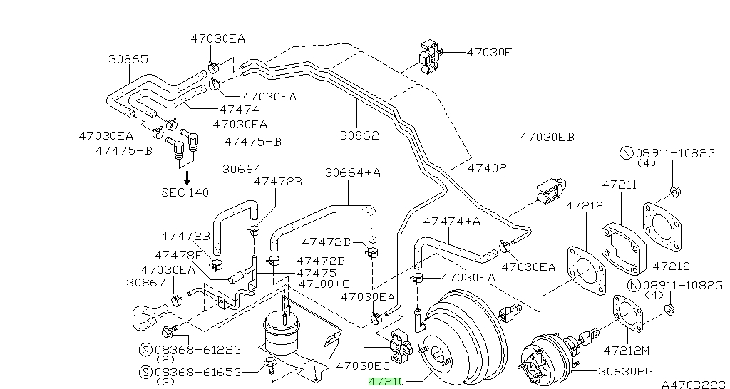 Buy Genuine Nissan 47210VB010 (47210-VB010) Booster Assembly-Brake ...