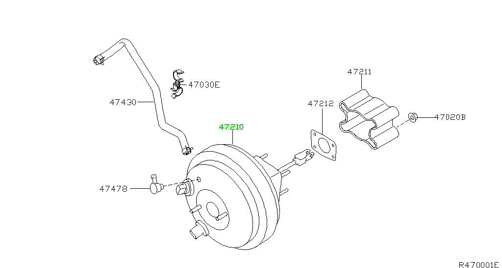 Buy Genuine Nissan 47210ZC01A (47210-ZC01A) Booster Assembly-Brake ...