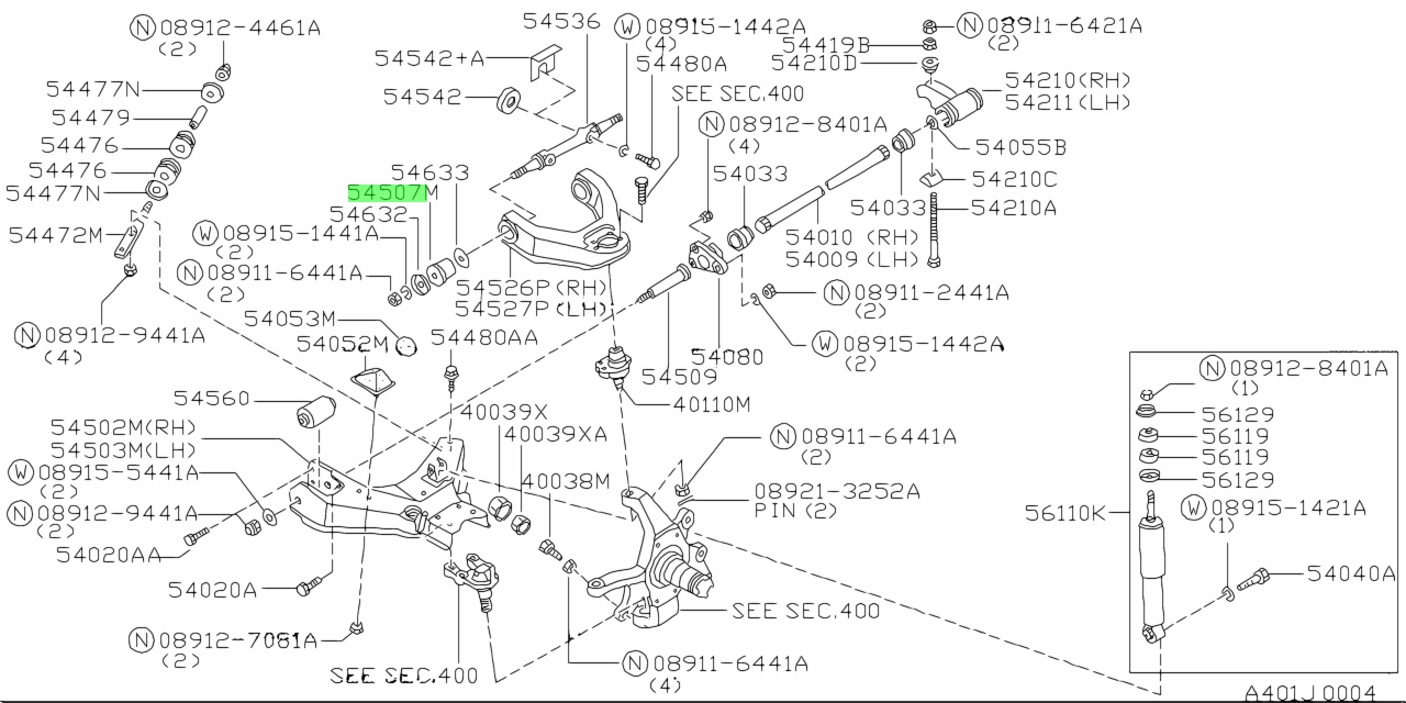 Buy Genuine Nissan 54506B9500 (54506-B9500) Bush Assembly, Upper Link ...