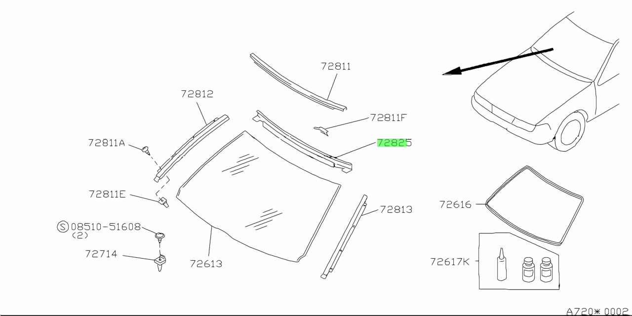 Buy Genuine Nissan 7272571L00 (72725-71L00) Fastener, Molding. Photos ...