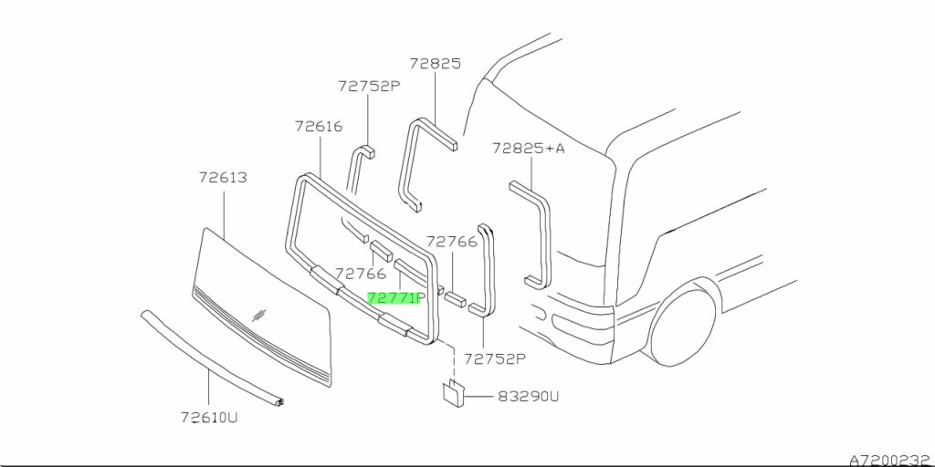 Buy Genuine Nissan 72771WJ100 (72771-WJ100) Molding, Windshield Lower ...