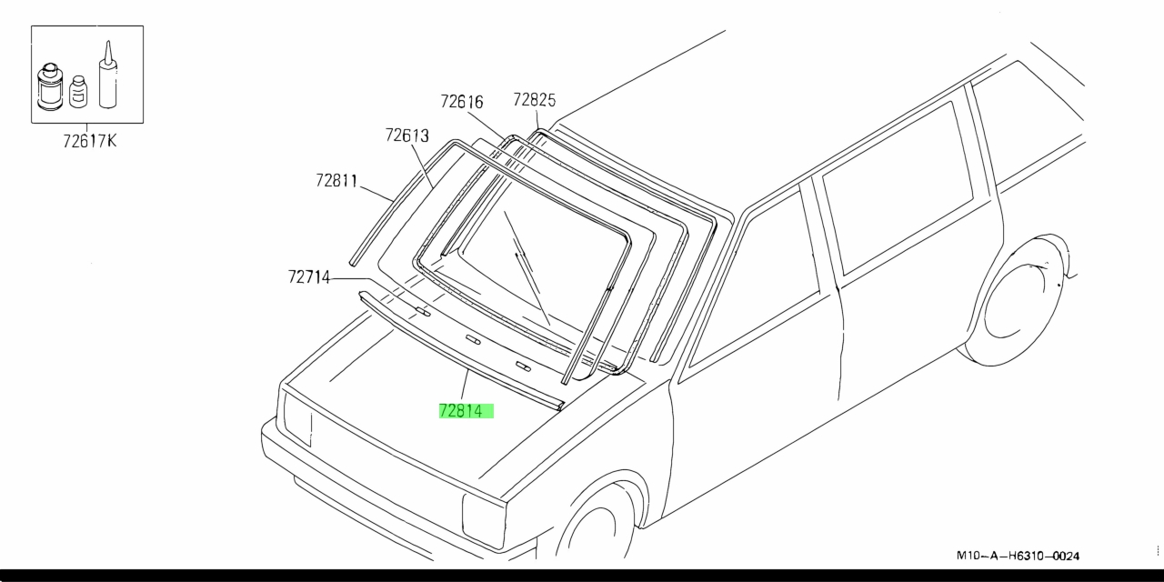 Buy Genuine Nissan 7277201R01 (72772-01R01) Molding, Windshield Lower ...