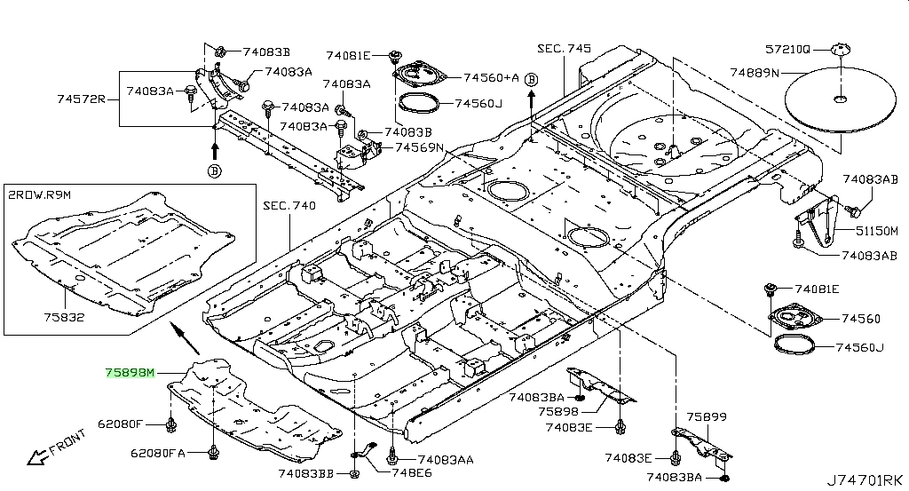 Buy Genuine Nissan 758927FR0A (75892-7FR0A) Cover-Front Under. Photos ...