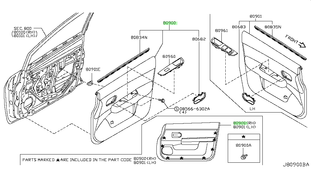 Buy Genuine Nissan 809001J60B (80900-1J60B) Finisher Assembly-Front ...