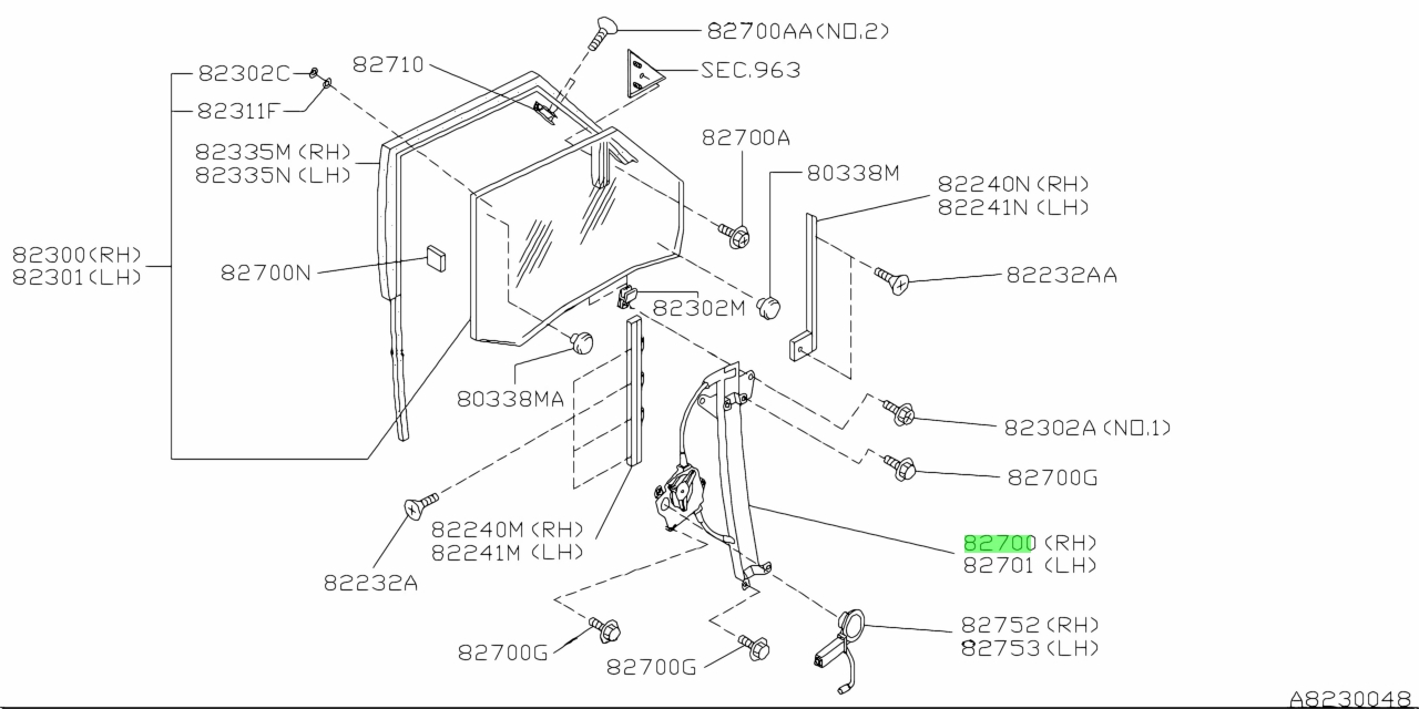 Buy Genuine Nissan 8272060U10 (82720-60U10) Regulator Assembly, Door ...