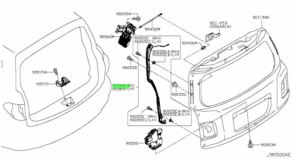 Купить Nissan 905681LB0C (90568-1LB0C) Sensor-Touch,power Back Door Rh ...