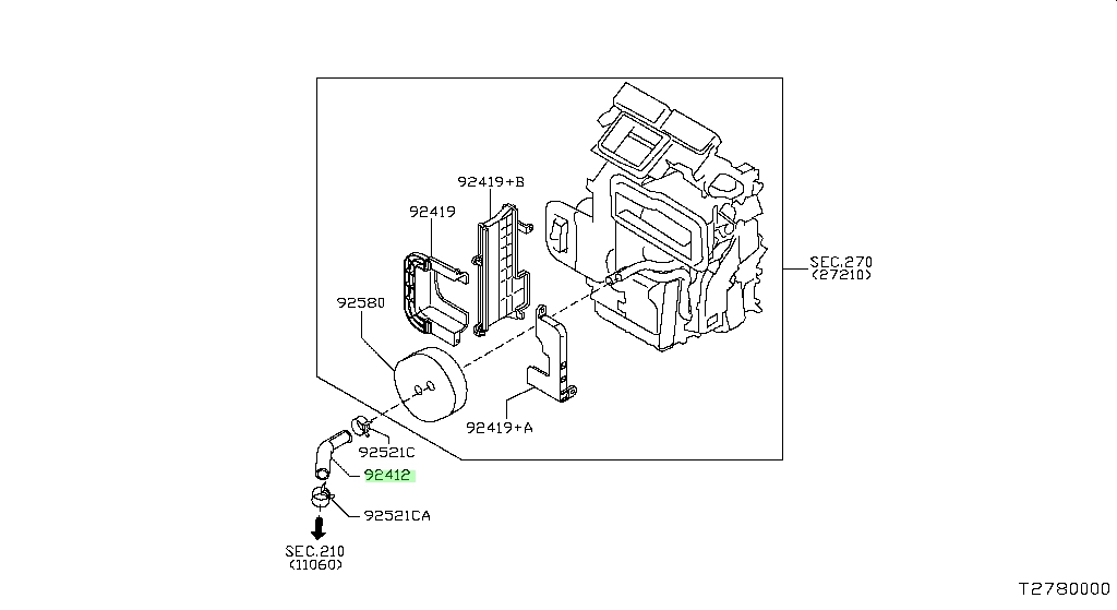 Buy Genuine Nissan 92415EE600 (92415-EE600) Hose-Heater,outlet. Photos ...