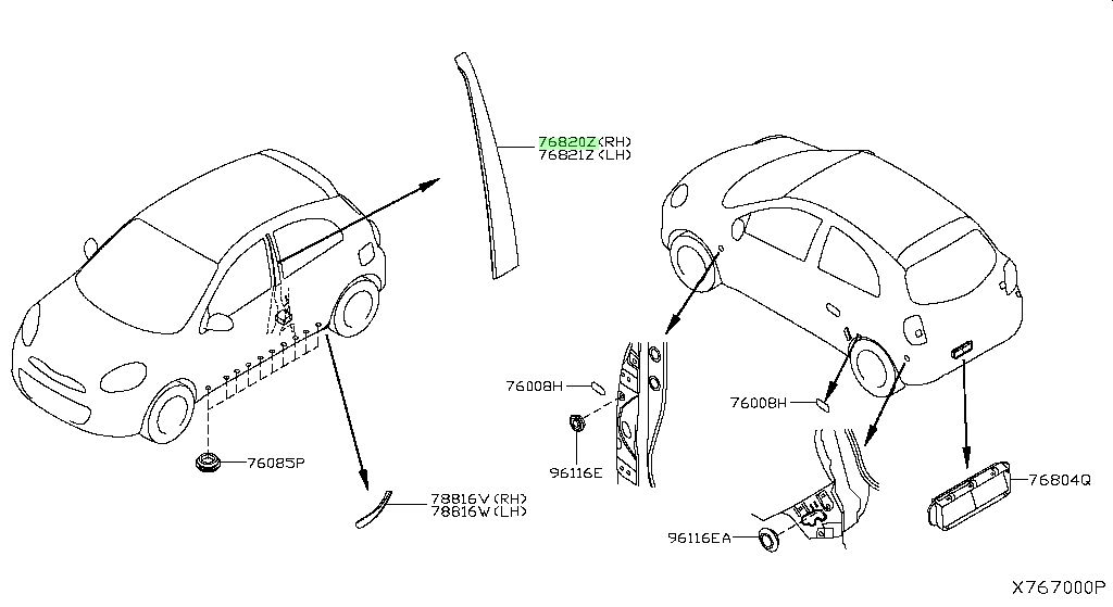 Buy Genuine Nissan 990381HL0A (99038-1HL0A) Tape-Center Pillar,rh for ...