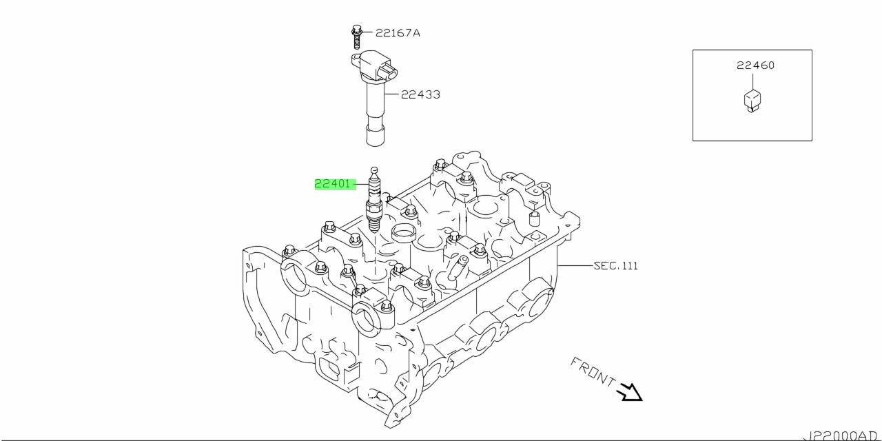 Buy Genuine Nissan B24014A0A2 (B2401-4A0A2) Plug, Spark. Prices, fast ...