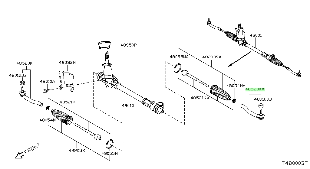 Buy Genuine Nissan D85205TA0A (D8520-5TA0A) Socket Kit-Tie Rod,outer ...