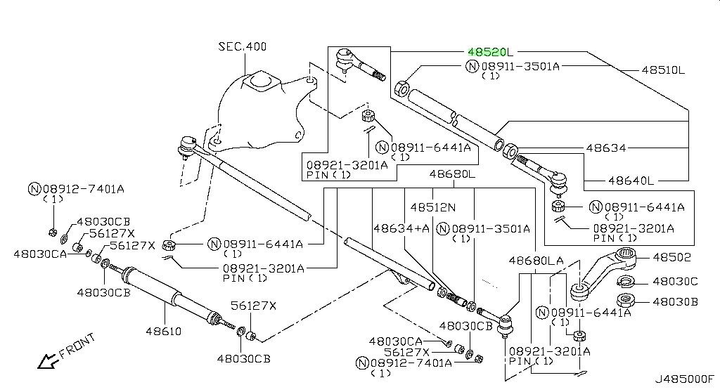 Buy Genuine Nissan D8520VS40A (D8520-VS40A) Socket Kit-Tie Rod,outer ...