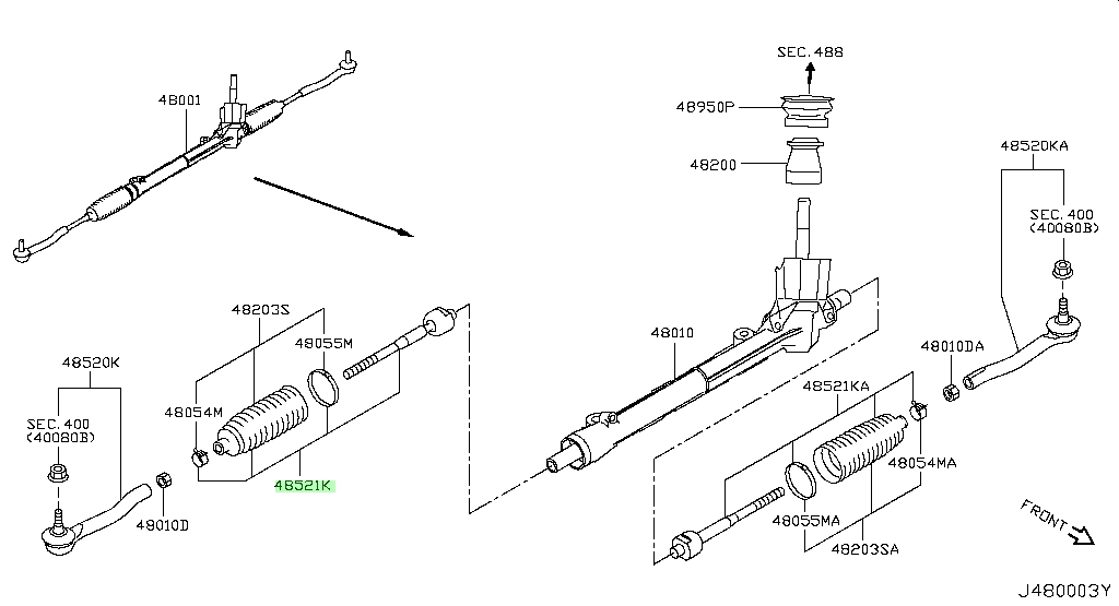 Buy Genuine Nissan D85213RA1A (D8521-3RA1A) Socket Kit-Tie Rod,inner ...