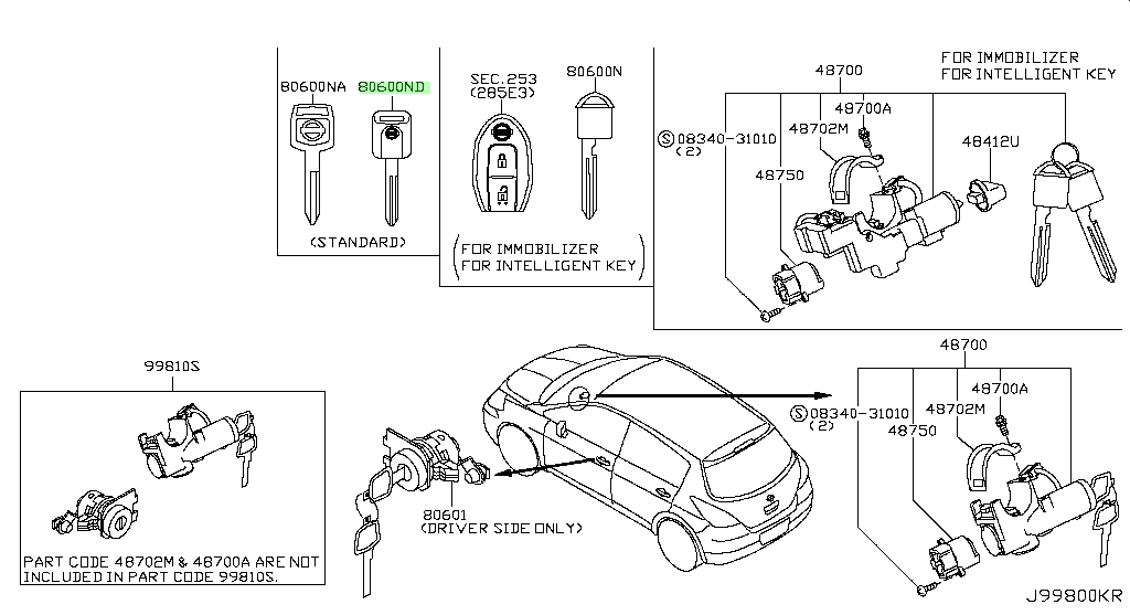 Buy Genuine Nissan H0564EF80A (H0564-EF80A) Key-Blank,master. Photos ...