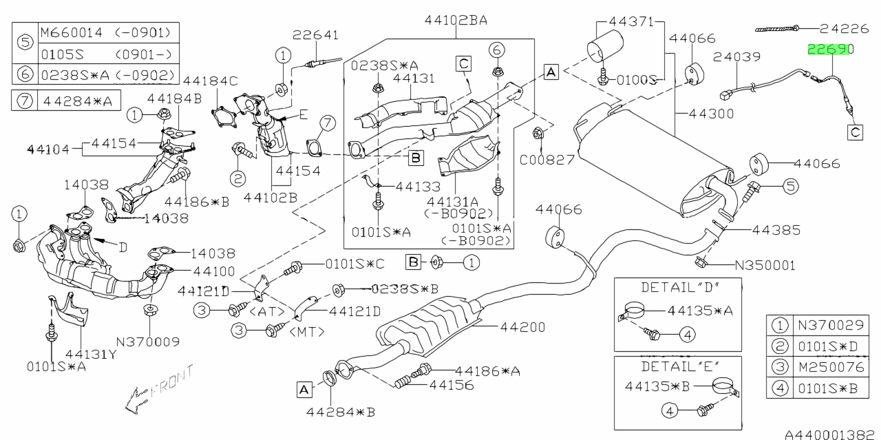 Buy Genuine Subaru 22690AA900 Sensor Assembly-Oxygen. Prices, fast ...