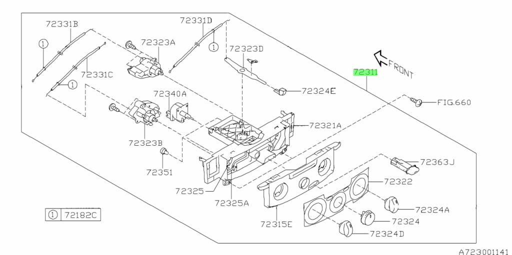 Buy Genuine Subaru 72311KG020WA Heater Control Assembly. Prices, fast ...