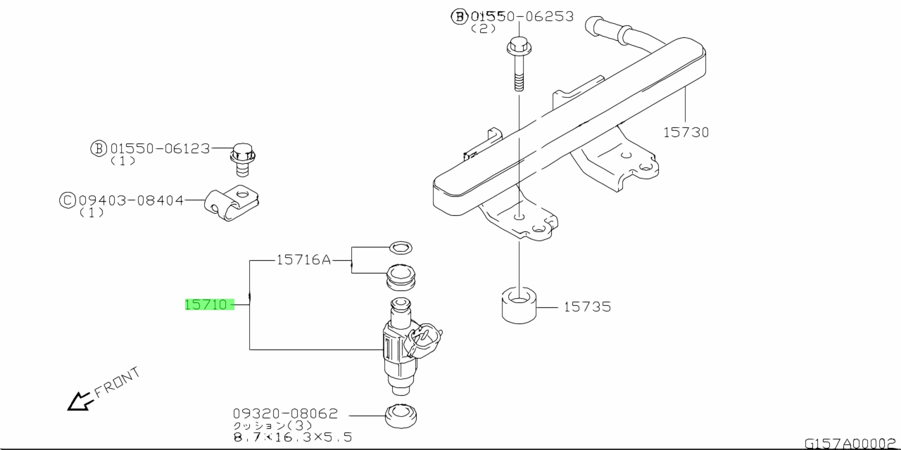 Buy Genuine Suzuki 1571078G00 Injector Assy, Fuel. Prices, fast ...