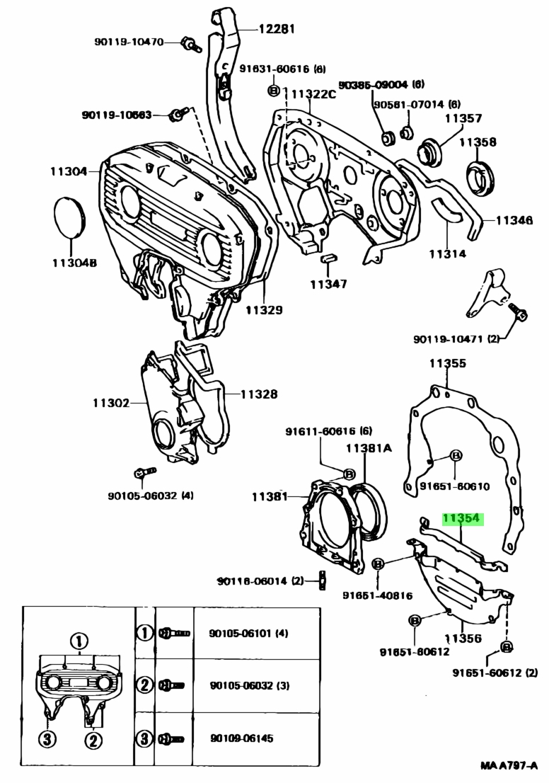Buy Genuine Toyota 1135462010 (11354-62010) Seal, Flywheel Housing Dust ...