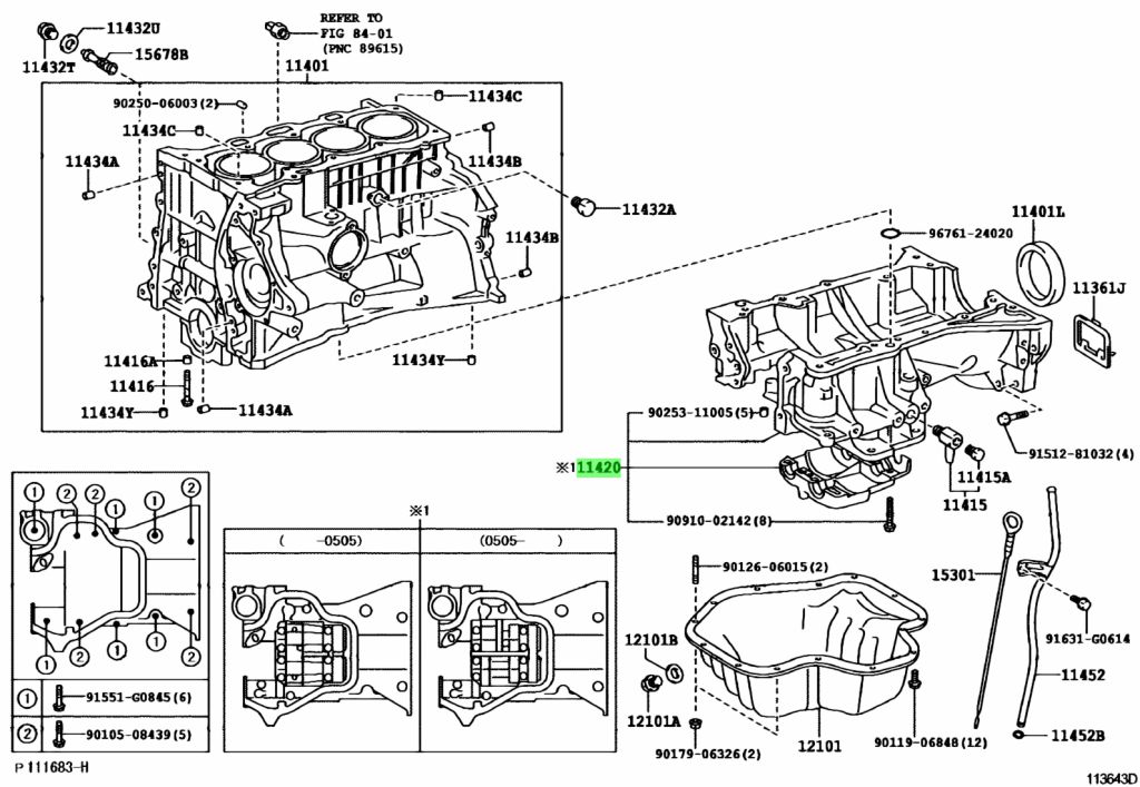Buy Genuine Toyota 1142028011 (11420-28011) Crankcase Assy, Stiffening ...