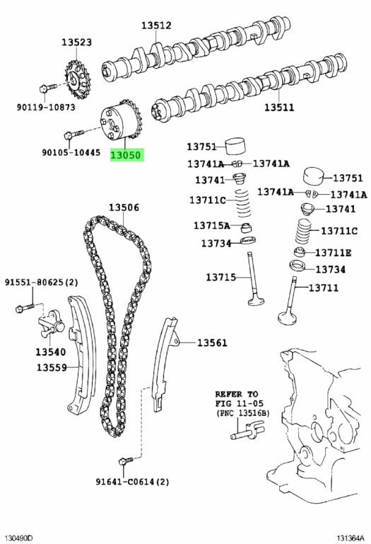 Buy Genuine Toyota 1305021041 (13050-21041) Gear Assy, Camshaft Timing ...