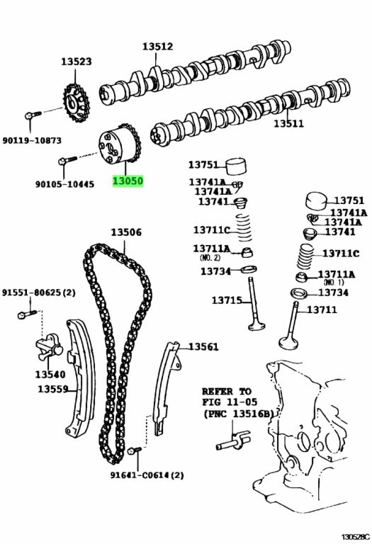 Buy Genuine Toyota 1305021041 (13050-21041) Gear Assy, Camshaft Timing ...
