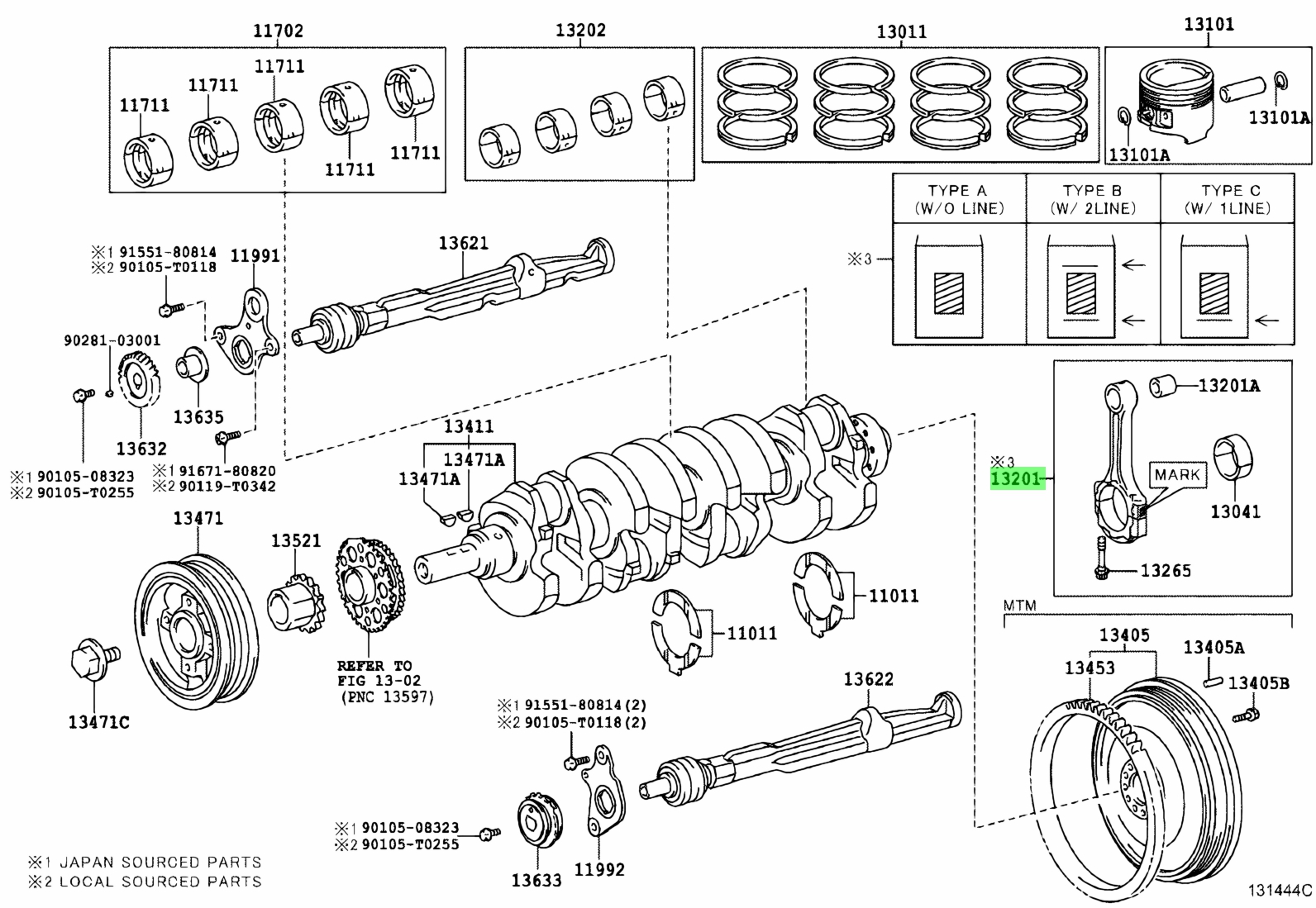 Buy Genuine Toyota 1320109673 13201 09673 Rod Sub Assy Connecting