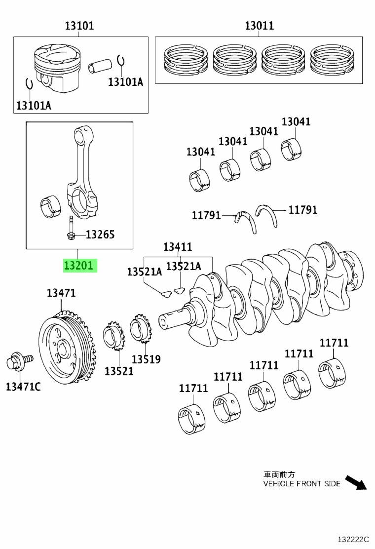 Buy Genuine Toyota 1320149126 (13201-49126) Rod Sub-Assy, Connecting ...